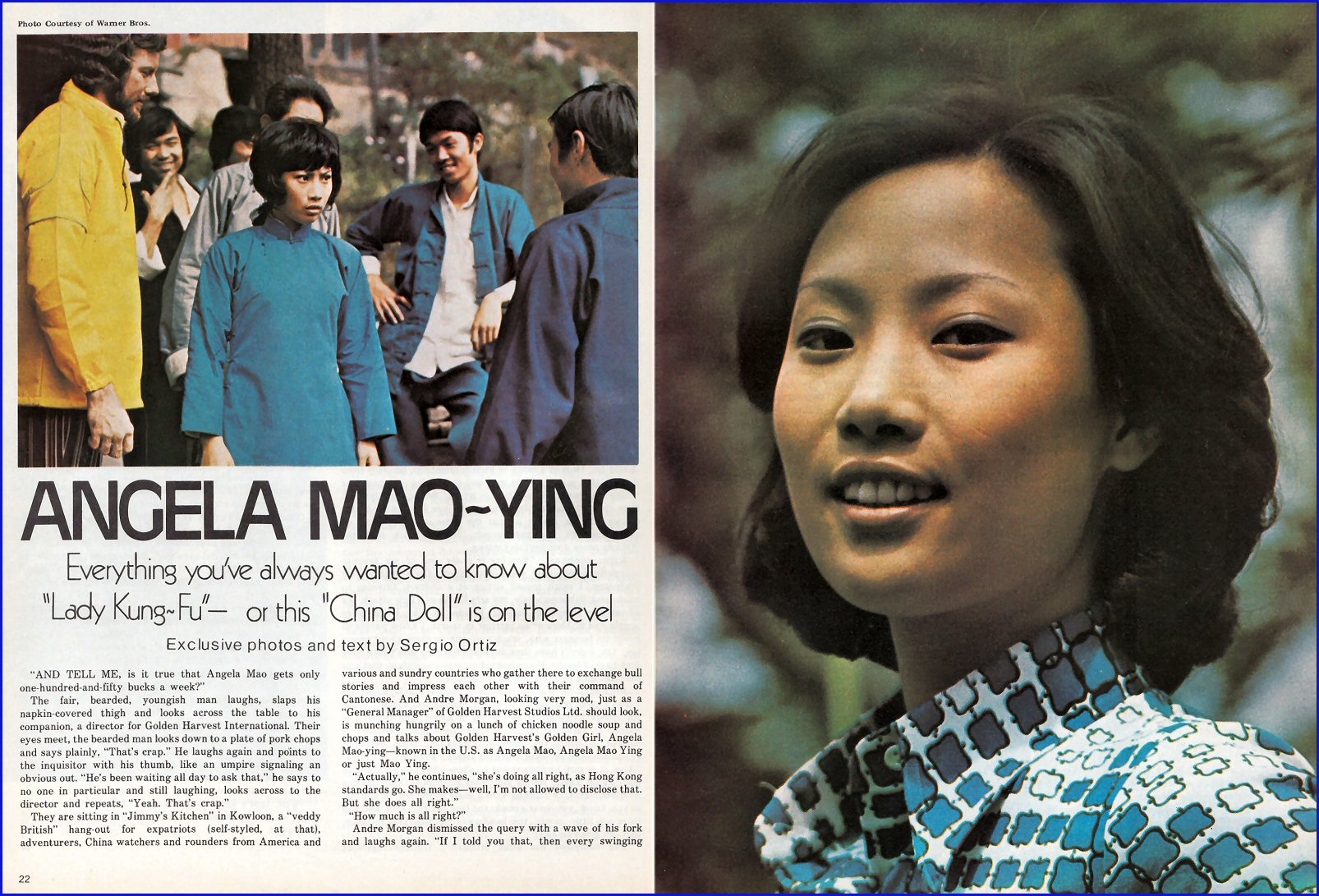 Angie Mao intereview from 1974 - Classic Martial Arts Cinema 1920-1985 ...