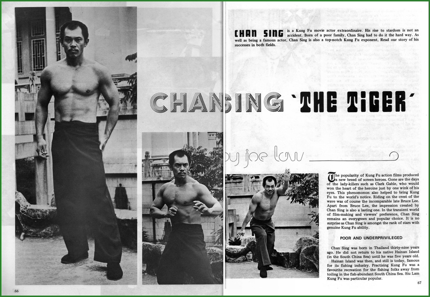Chan Sing - 1975 article - Classic Martial Arts Cinema 1920-1985 - Kung ...
